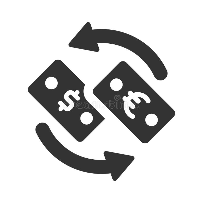 Money exchange icon stock vector. Illustration of replace - 340733866