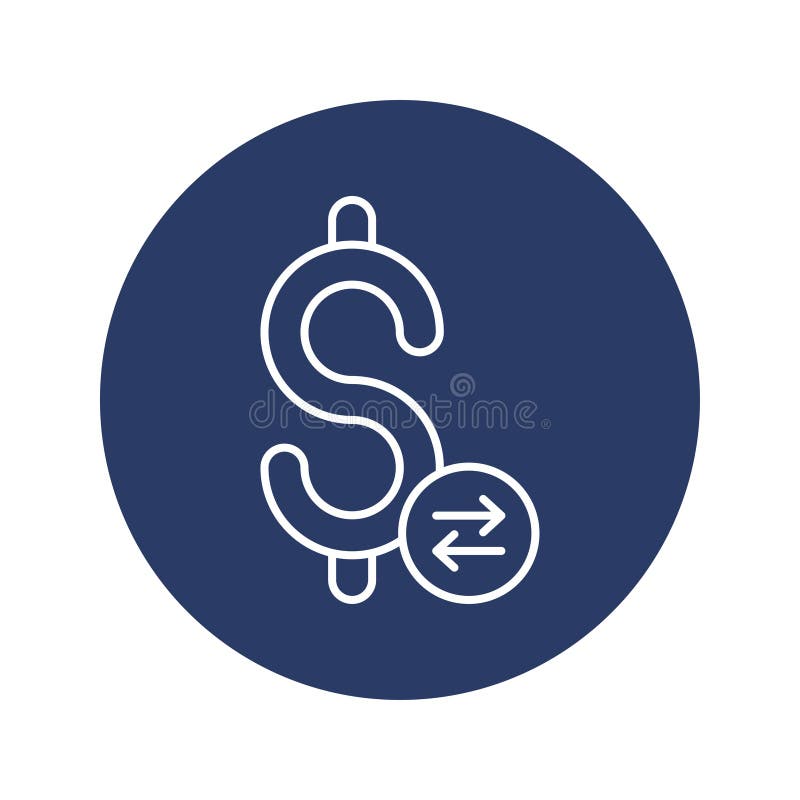 Money exchange icon vector stock vector. Illustration of sign - 252732449
