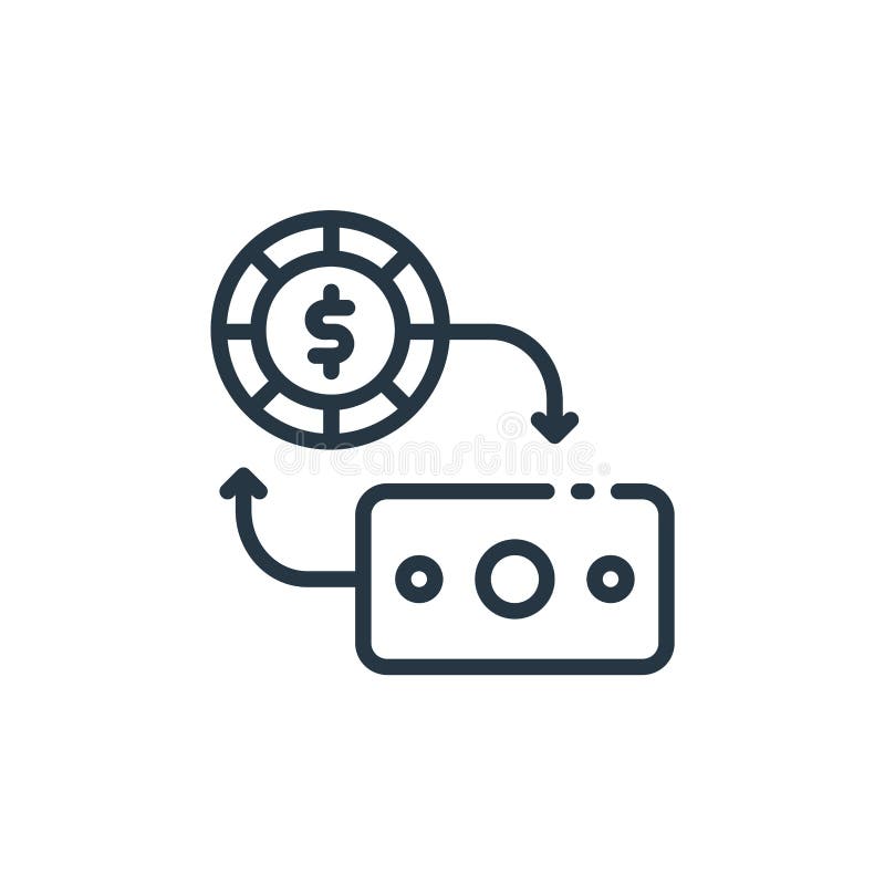 Money Exchange Icon Vector from Finance Concept. Thin Line Illustration ...