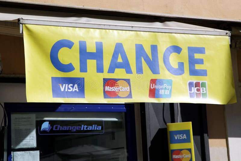 Money exchange office editorial stock image. Image of euros - 62855409