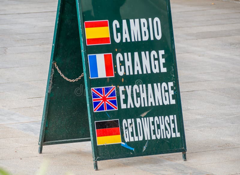 Money Exchange Sign Symbolic Shield Stock Image - Image of bank, cash ...