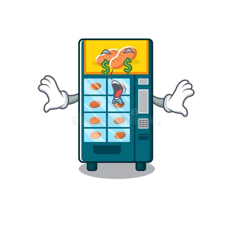 Money Eye Bakery Vending Machine in the Cartoon Stock Vector ...