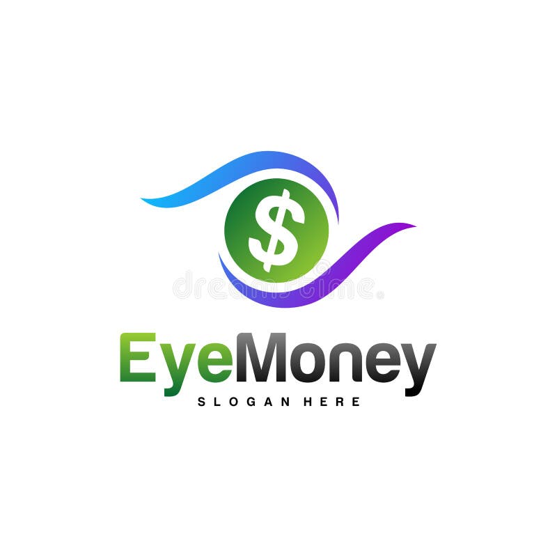 Money Eye Logo Design Vector Concept. Eye Money Logo Template. Icon ...