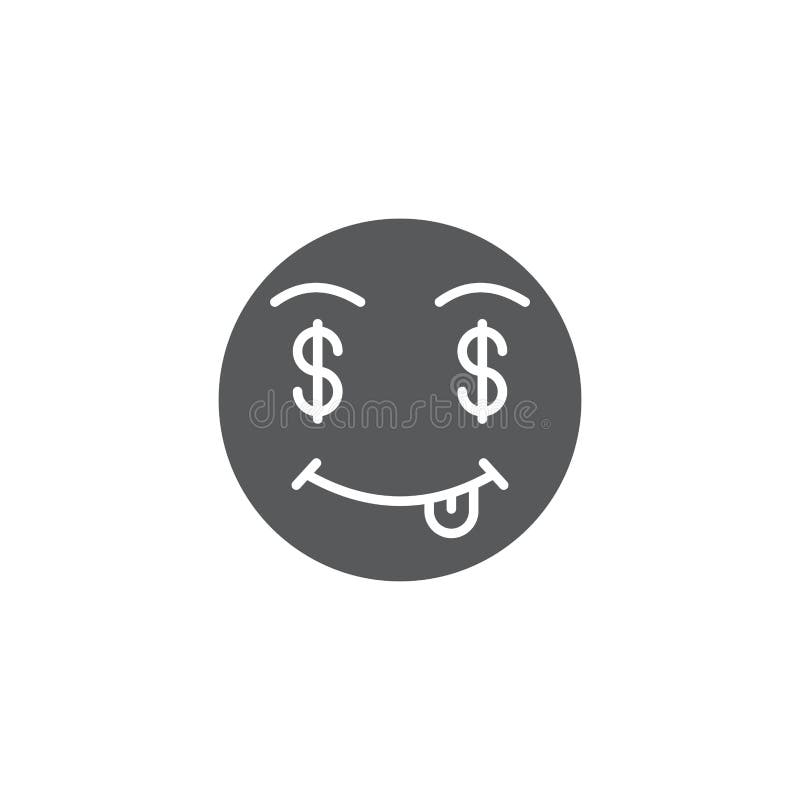 Money Face Smiley Vector Icon Symbol Emoticon Isolated on White ...