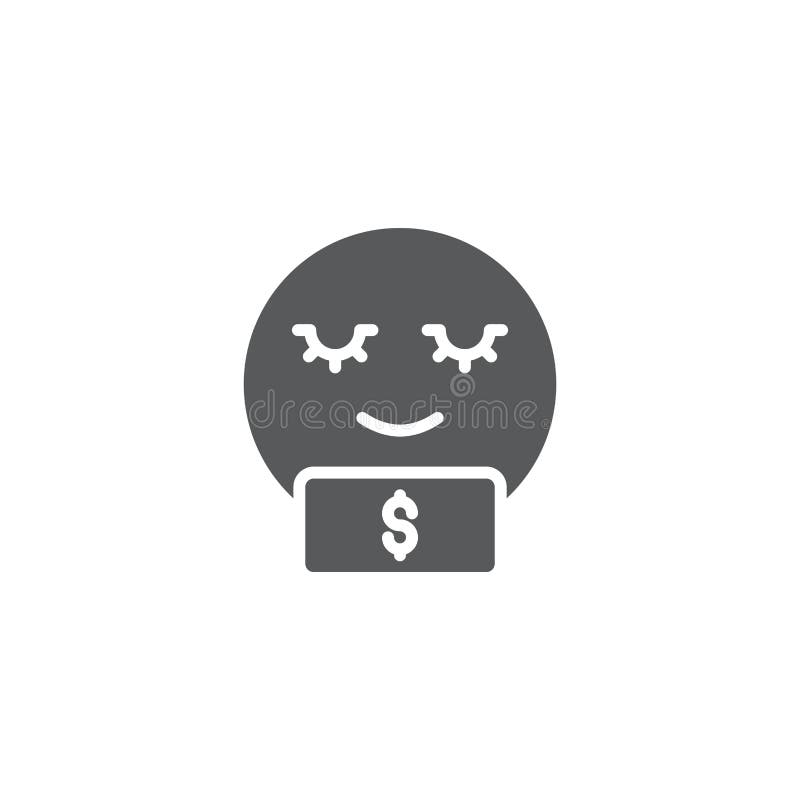 Money Face Smiley Vector Icon Symbol Emoticon Isolated on White ...
