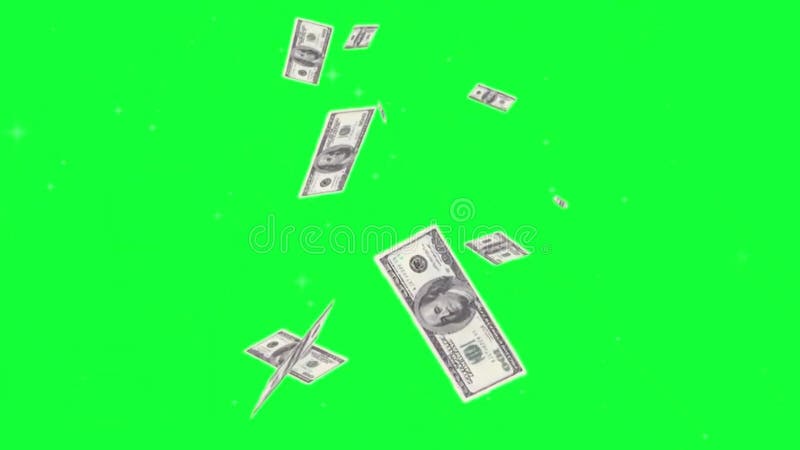Money Fall Animation Effect Green Screen Stock Video - Video of ...