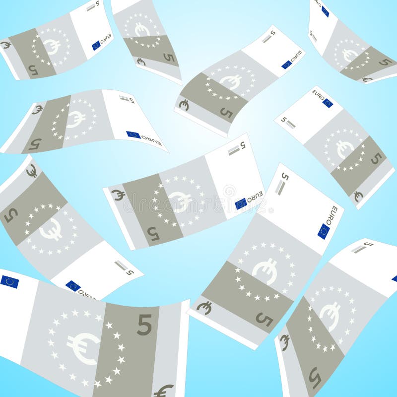 Euro banknotes stock illustration. Illustration of graphic - 76136189