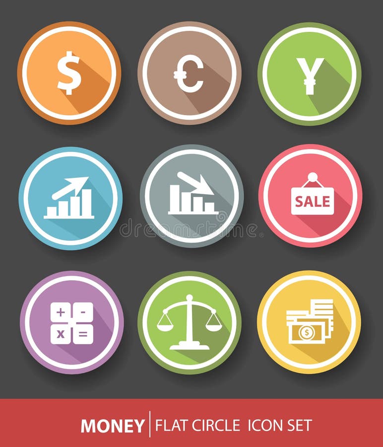 Money and finance buttons stock illustration. Illustration of invoice ...