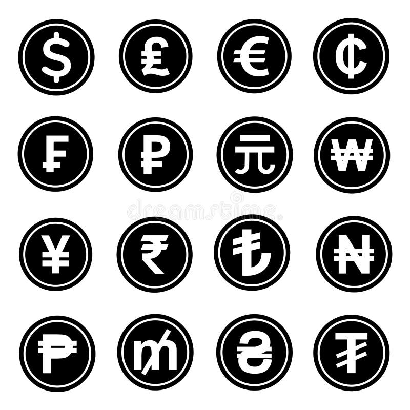 Most Popular Foreign Currency Icon Vector Design Symbol of Money Stock ...