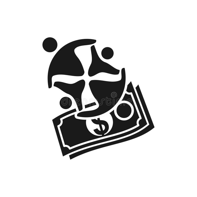 Money Finance Commitment Teamwork Together Black Logo Stock Vector ...