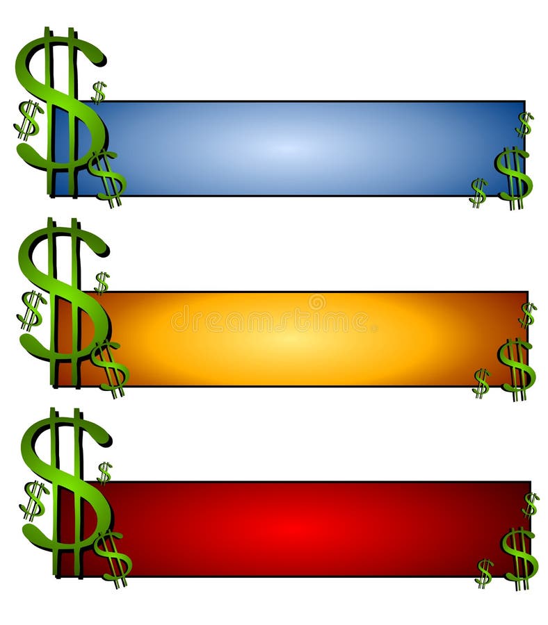 Money Finance Web Page Logos Stock Illustration - Illustration of ...