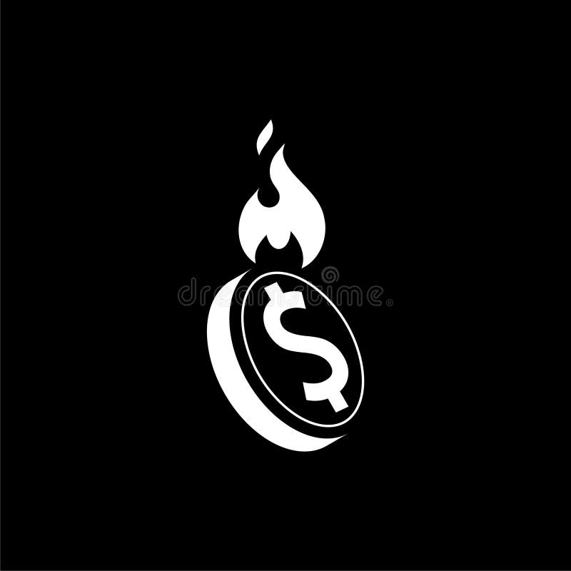 Money on Fire Icon, Sign, Logo, Color Set with Long Shadow Stock Vector ...