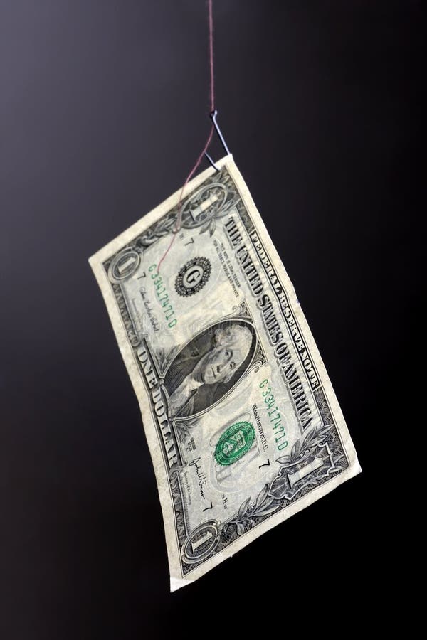 Money Fishing. Decoy Concept. Stock Photo - Image of bait, motivation ...