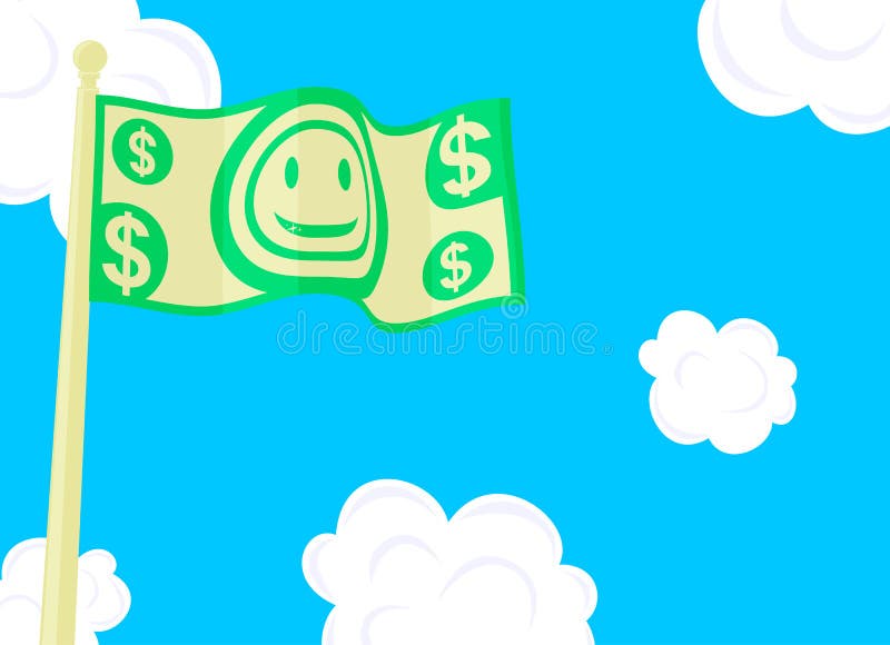 Money Flag stock vector. Illustration of wave, blue, face - 24926769