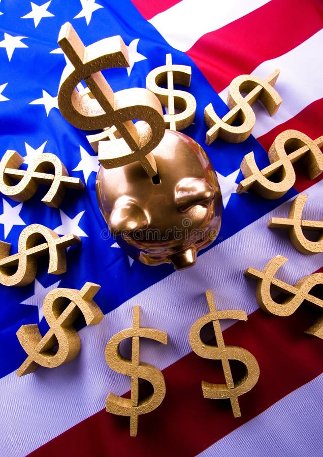 Money on the flag stock photo. Image of america, icon - 3604168