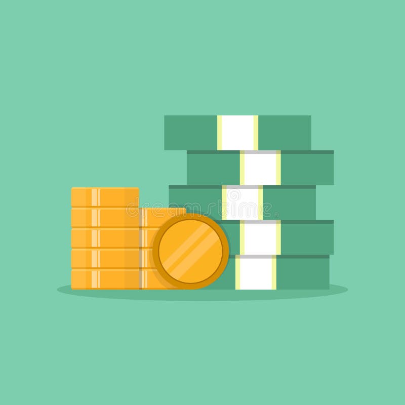 Money Flat Design Vector Illustration Stock Vector - Illustration of ...