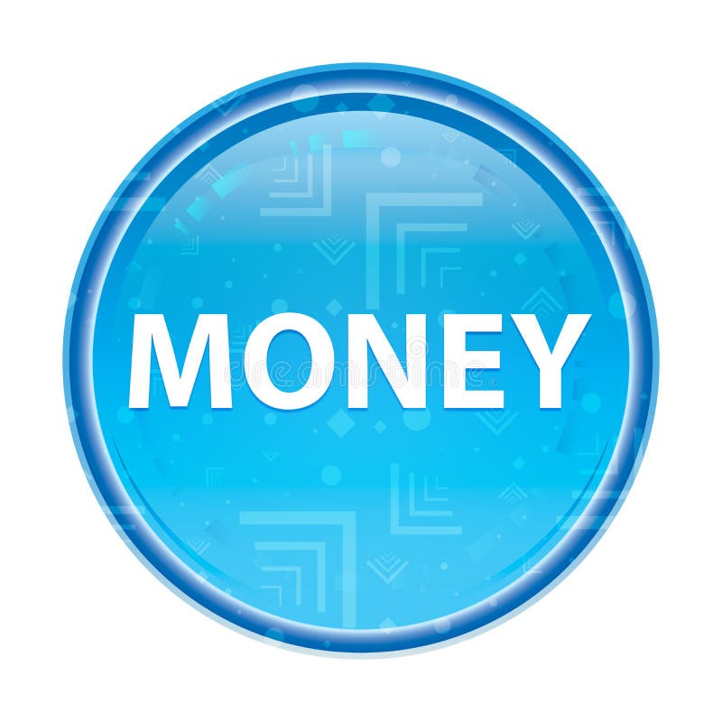 Money Floral Blue Round Button Stock Illustration - Illustration of ...