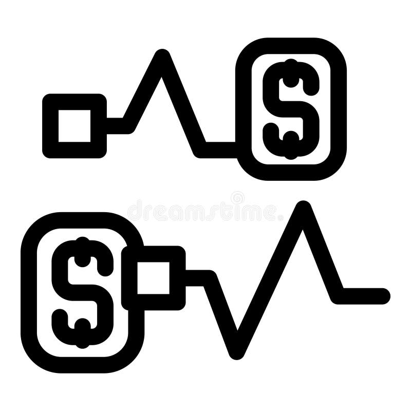 Money Flow Chart Showing Financial Transaction Icon Stock Illustration ...