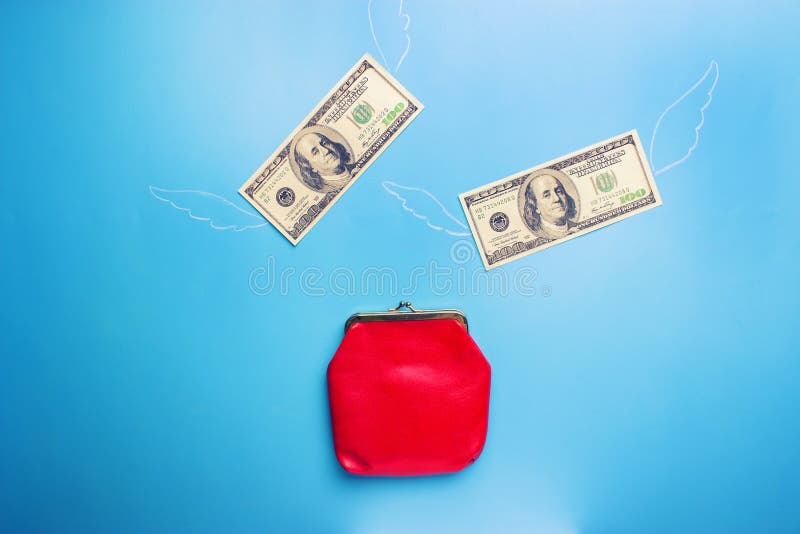 Money Fly Away from the Wallet Stock Photo - Image of business, holiday ...