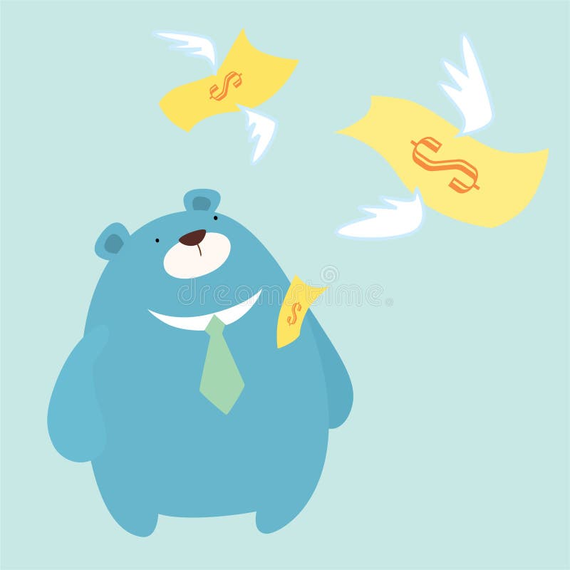 Money fly stock vector. Illustration of lose, gone, cash - 34839588