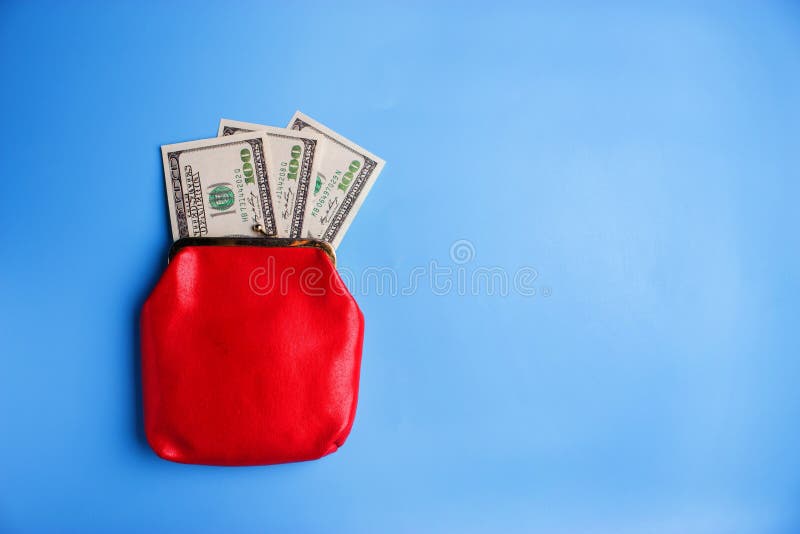 Money fly in the wallet stock image. Image of debt, budget - 107601603