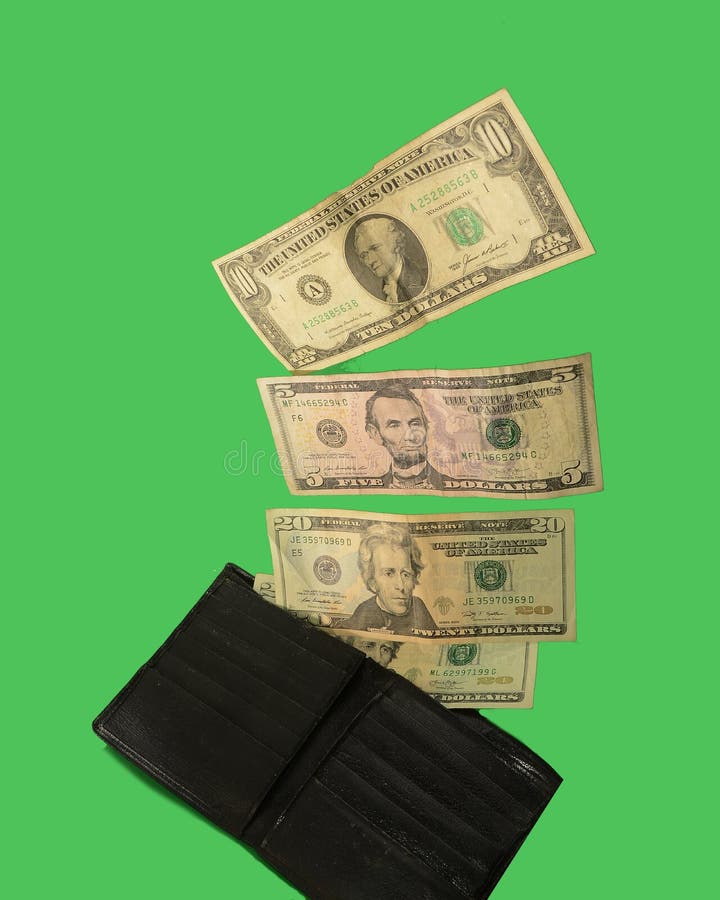 Money Flying out of Wallet stock photo. Image of success - 88134670
