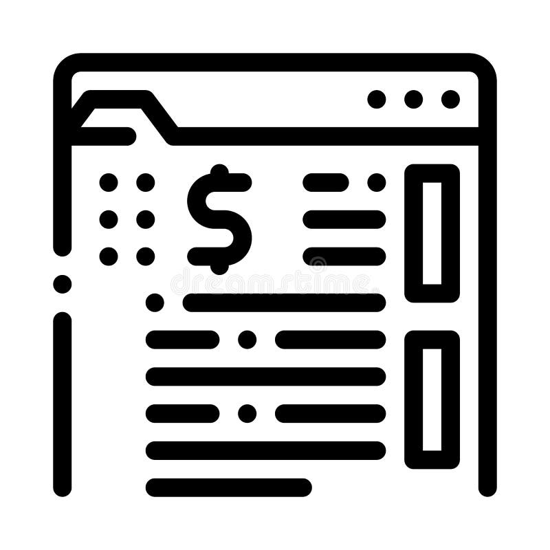 Money Folder Documents Icon Vector Outline Illustration Stock Vector ...