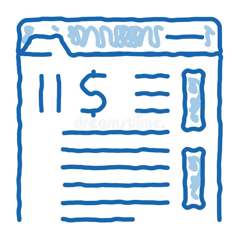 Documents Doodle Icon, Vector Color Line Illustration Stock Vector ...