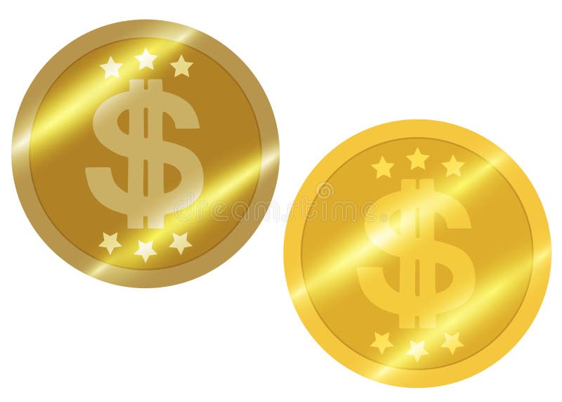 Money in the Form of Gold Coins. Stock Vector - Illustration of ...