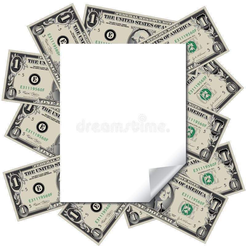 Money Frames this Blank Page Stock Vector - Illustration of dollar ...