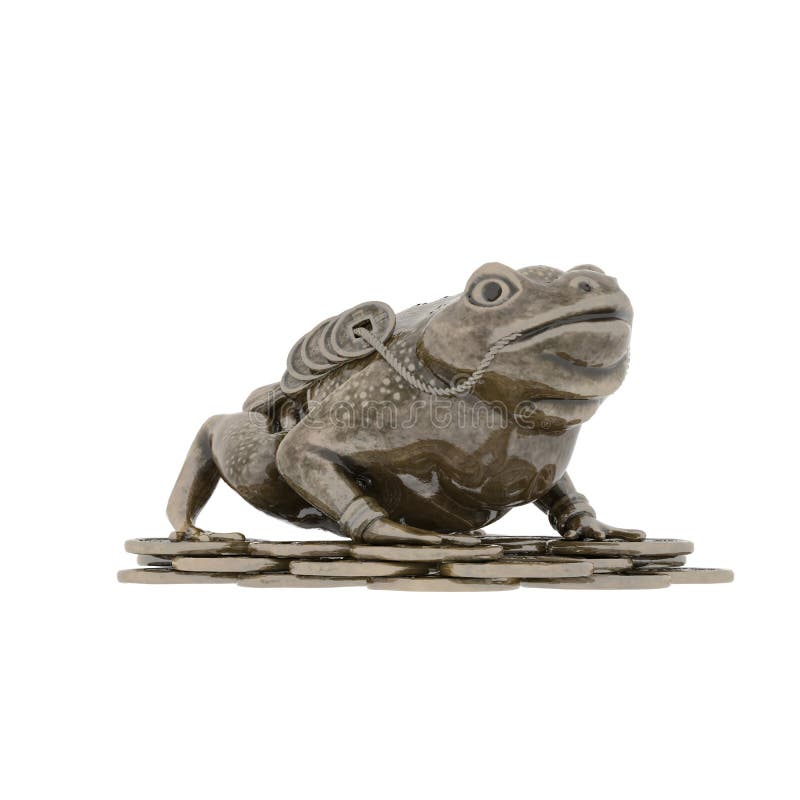 Money Frog on a White Background. Isolate Stock Illustration ...