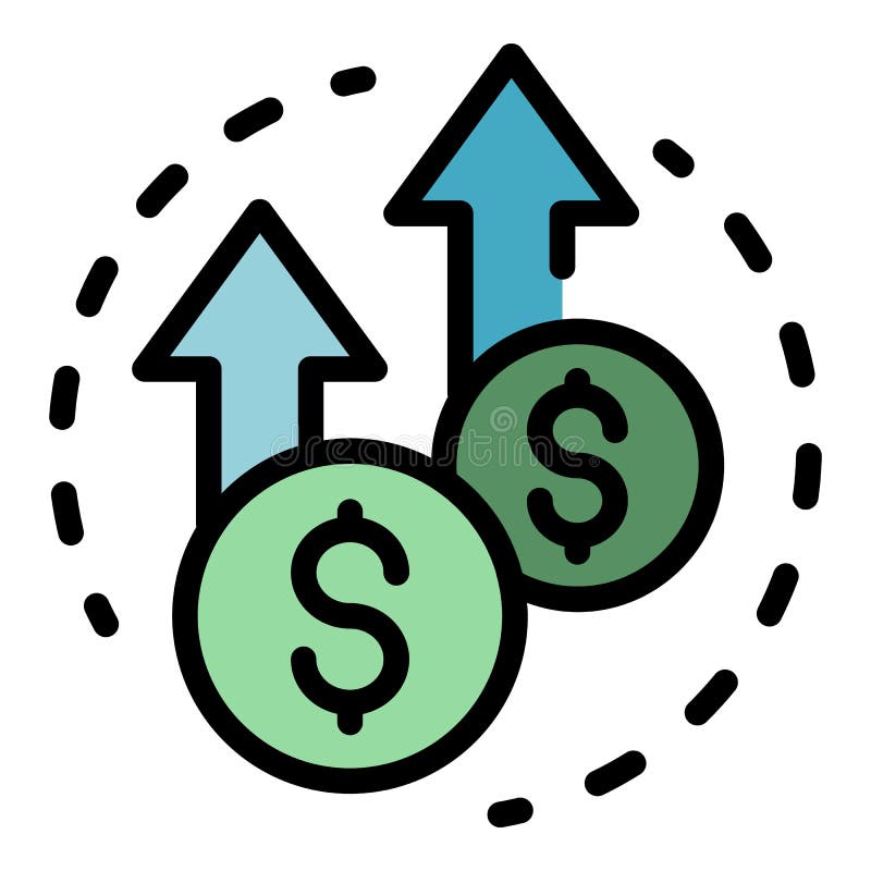 Money Fund Icon Color Outline Vector Stock Vector - Illustration of ...