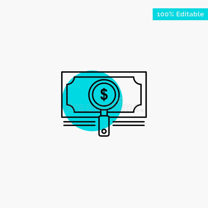 Money, Fund, Search, Loan, Dollar Turquoise Highlight Circle Point ...
