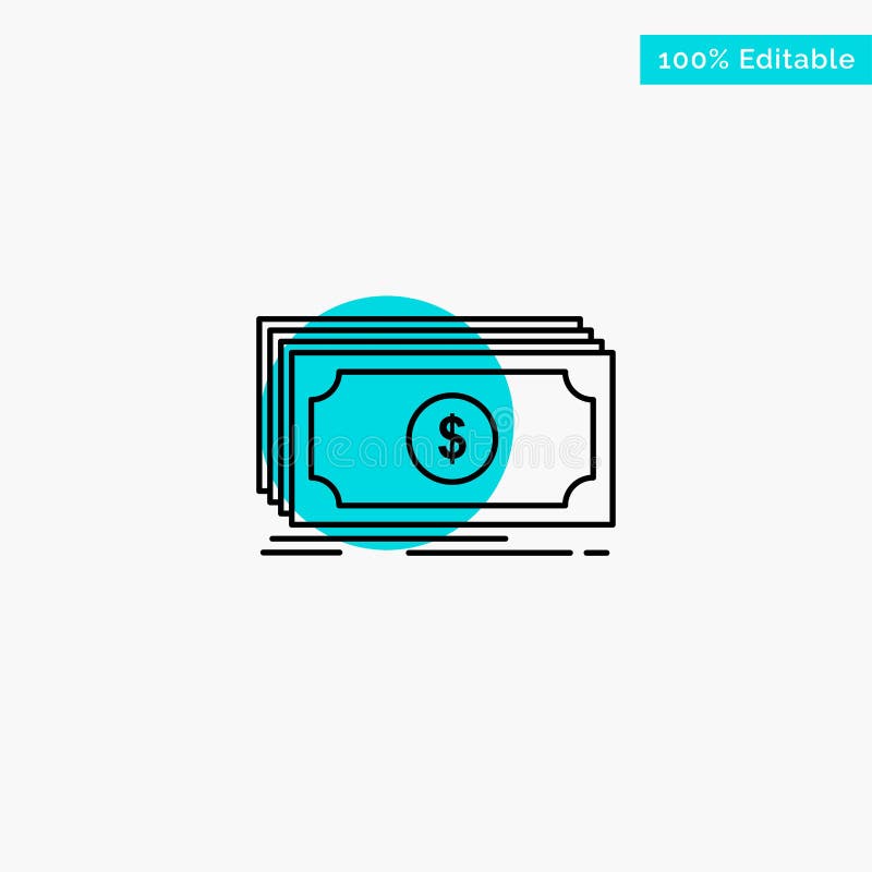 Money, Fund, Transfer, Dollar Turquoise Highlight Circle Point Vector ...