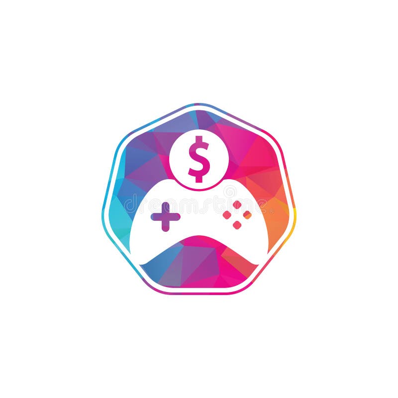 Money Game Logo. Joystick Money Game Online Stock Vector - Illustration ...