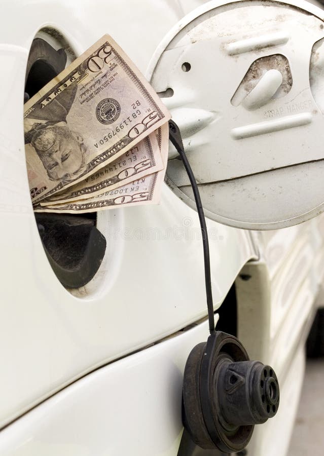 Money in Gas Tank stock image. Image of transportation - 12463125