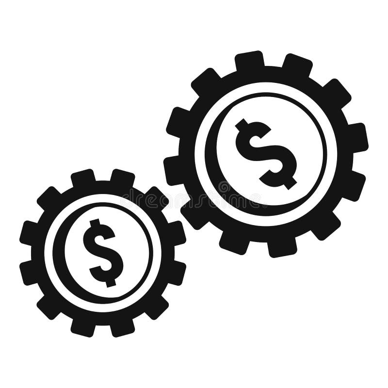 Money Gear Icon, Simple Style Stock Vector - Illustration of control ...