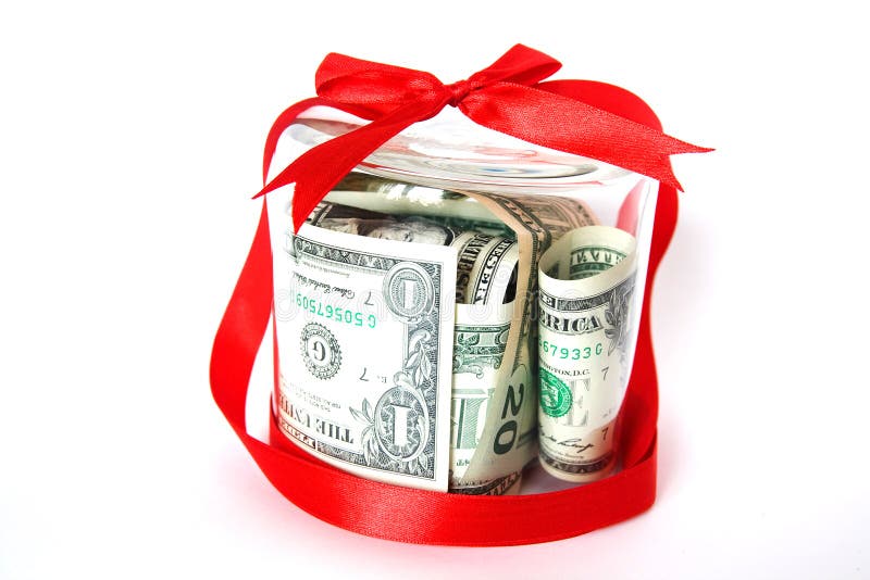 Money gift stock image. Image of white, dollar, closeup - 19465823