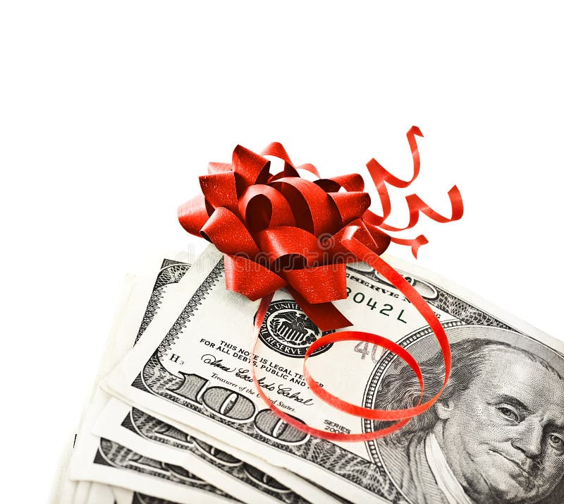 Gift-wrapped money stock photo. Image of profit, accumulate - 6402594