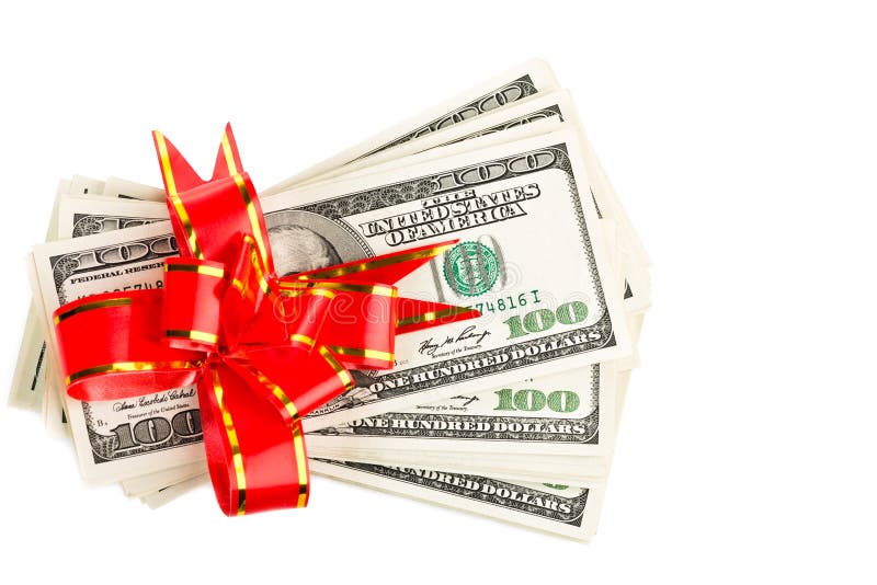 Money gift stock photo. Image of bonus, present, bill - 41405844