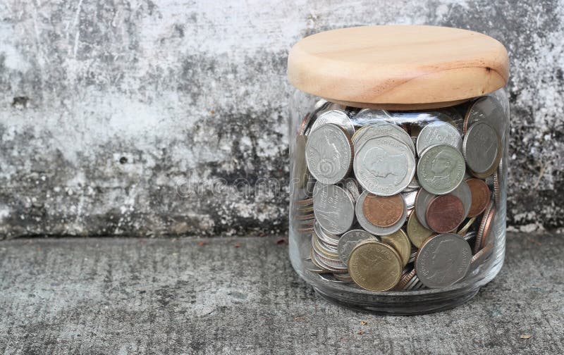 Money in the glass stock photo. Image of interest, business - 62832458