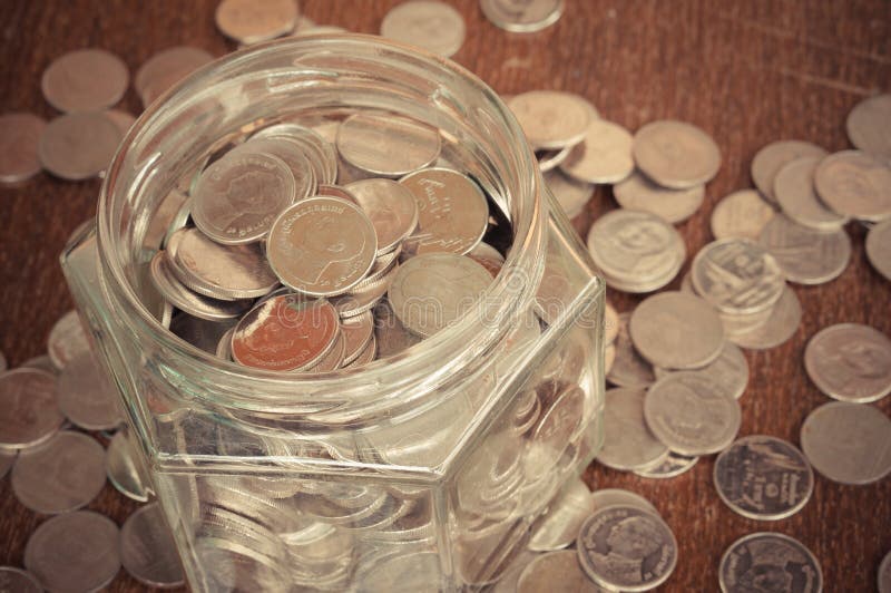 Money in the glass stock photo. Image of account, idea - 60997788