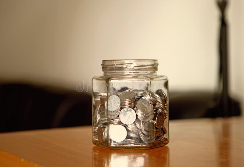 Money in glass jar stock photo. Image of asian, indoors - 70187576