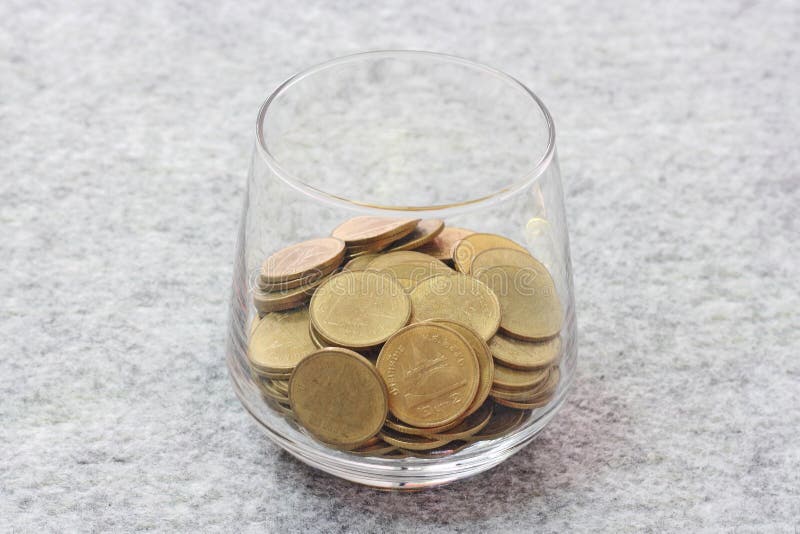 Money in the glass stock photo. Image of currency, economic - 77230754