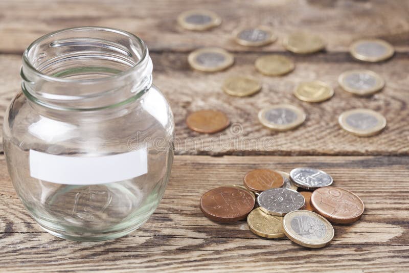 Money in the glass stock photo. Image of bottle, equity - 78865622