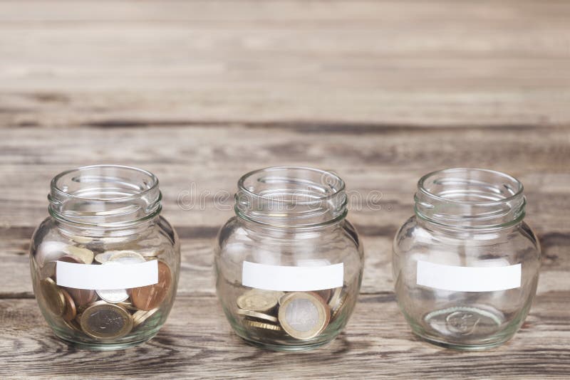 Money in the glass stock photo. Image of bottle, equity - 78865622