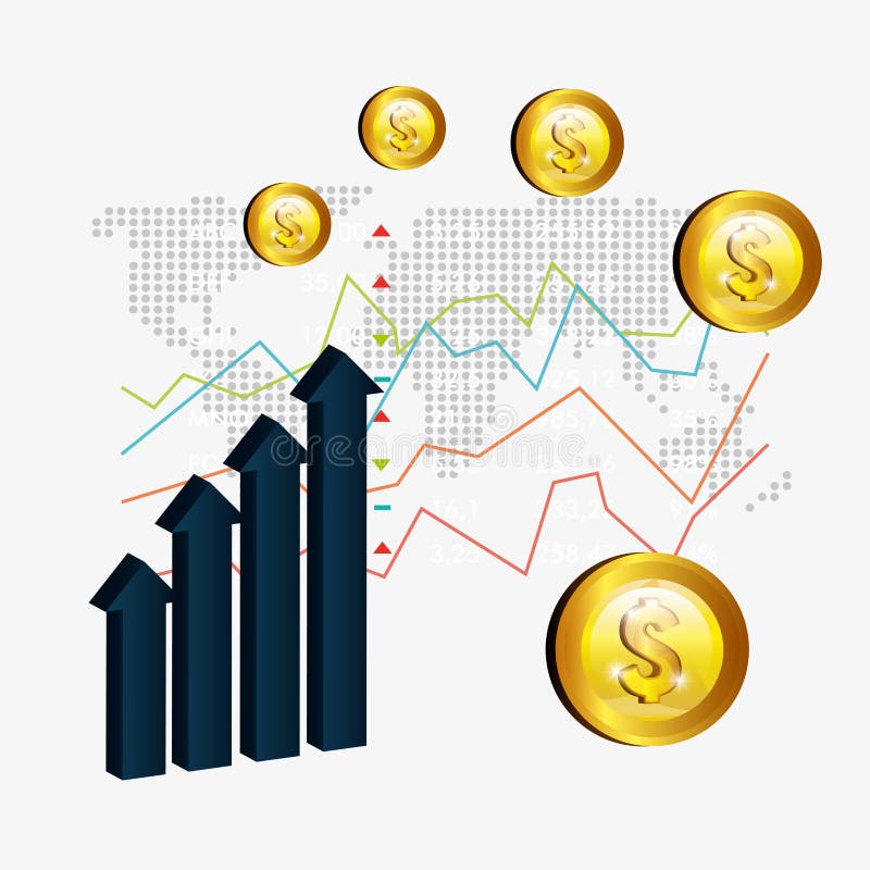 Money and global economy stock vector. Illustration of business - 64937062