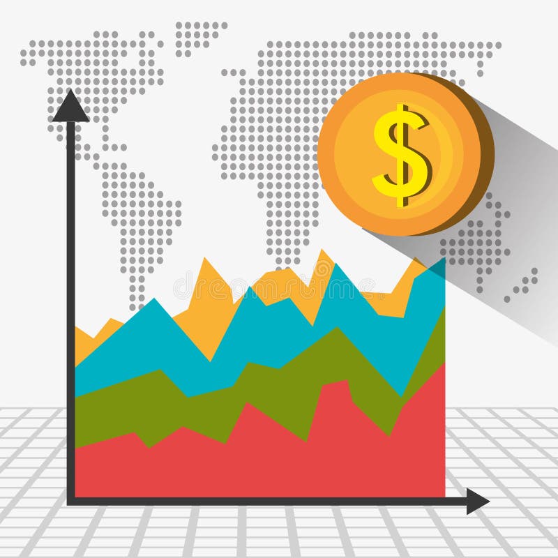 Money and global economy stock vector. Illustration of vector - 64937103