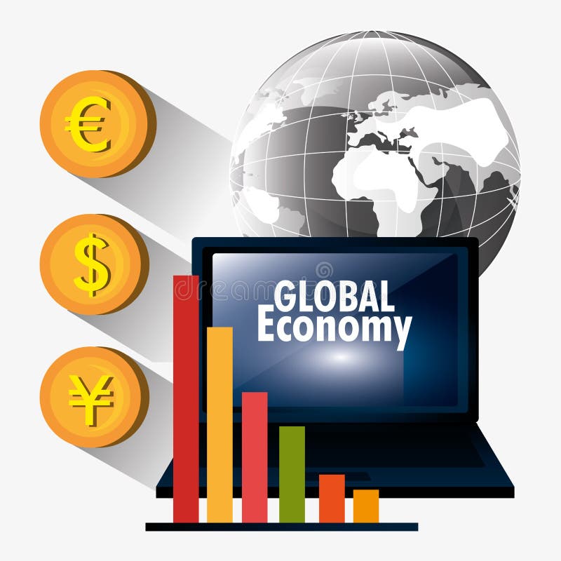 Money and global economy stock vector. Illustration of rich - 64937335