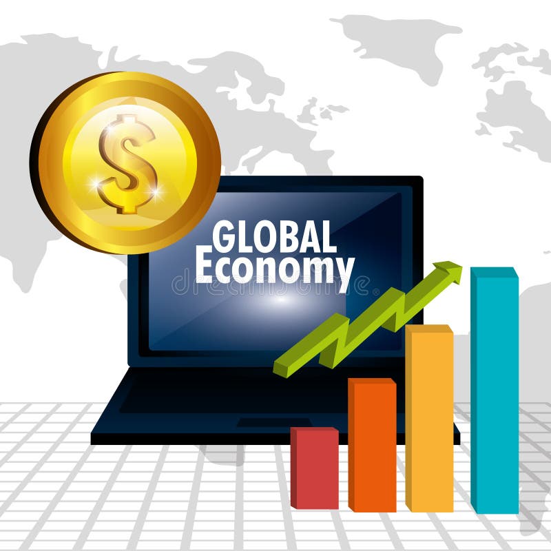 Money and global economy stock vector. Illustration of vector - 64937305